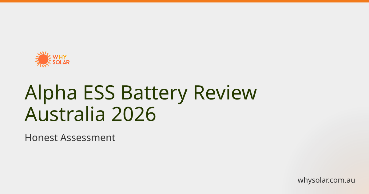 Alpha ESS Battery Review Australia 2026: Honest Assessment | Why Solar